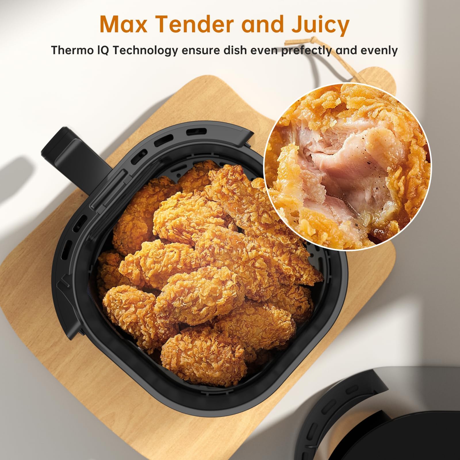 ENZUU Air Fryer,π° π€π Airfryer,Compact Air Fryers with Easy View Window,11-in-1 Functionality, 450β Max Crisp,Nonstick Basket, Dishwasher Safe,Shake Reminder,Cookbook Included,Fit for 1-3 People