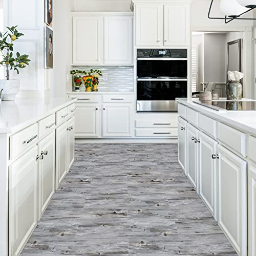 Peel and Stick Floor Tile Vinyl Flooring Peel and Stick Waterproof and Durable for Bathroom and Kitchen Self-Adhesive Vinyl Plank Flooring for DIY Installation 35 x 6 inch(10 PCS)