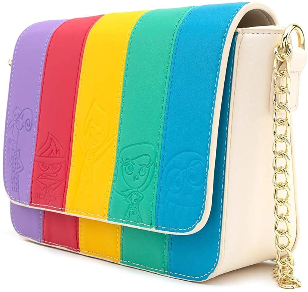 Loungefly x Pixar Inside Out Mixed Emotions Rainbow Crossbody Bag (One Size, Multi)