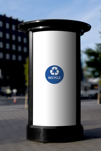 QTYORD Recycle Sticker Trash Bin Label 4" x 4" 30 Pack Organize & Coordinate Garbage Waste from Recycling Indoor/Outdoor Home Kitchen & Office Use