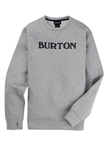 Burton Mens Oak Crew, Gray Heather New, Large