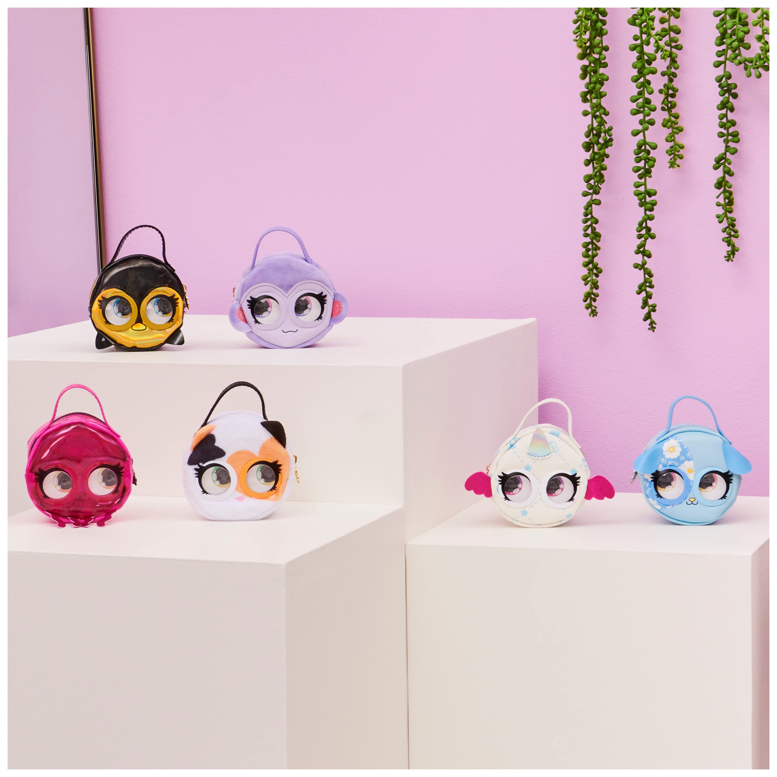 Purse Pets Micros, 24K Kitt-tea Stylish Small Purse with Eye Roll Feature, Kids Toys for Girls Aged 5 and up