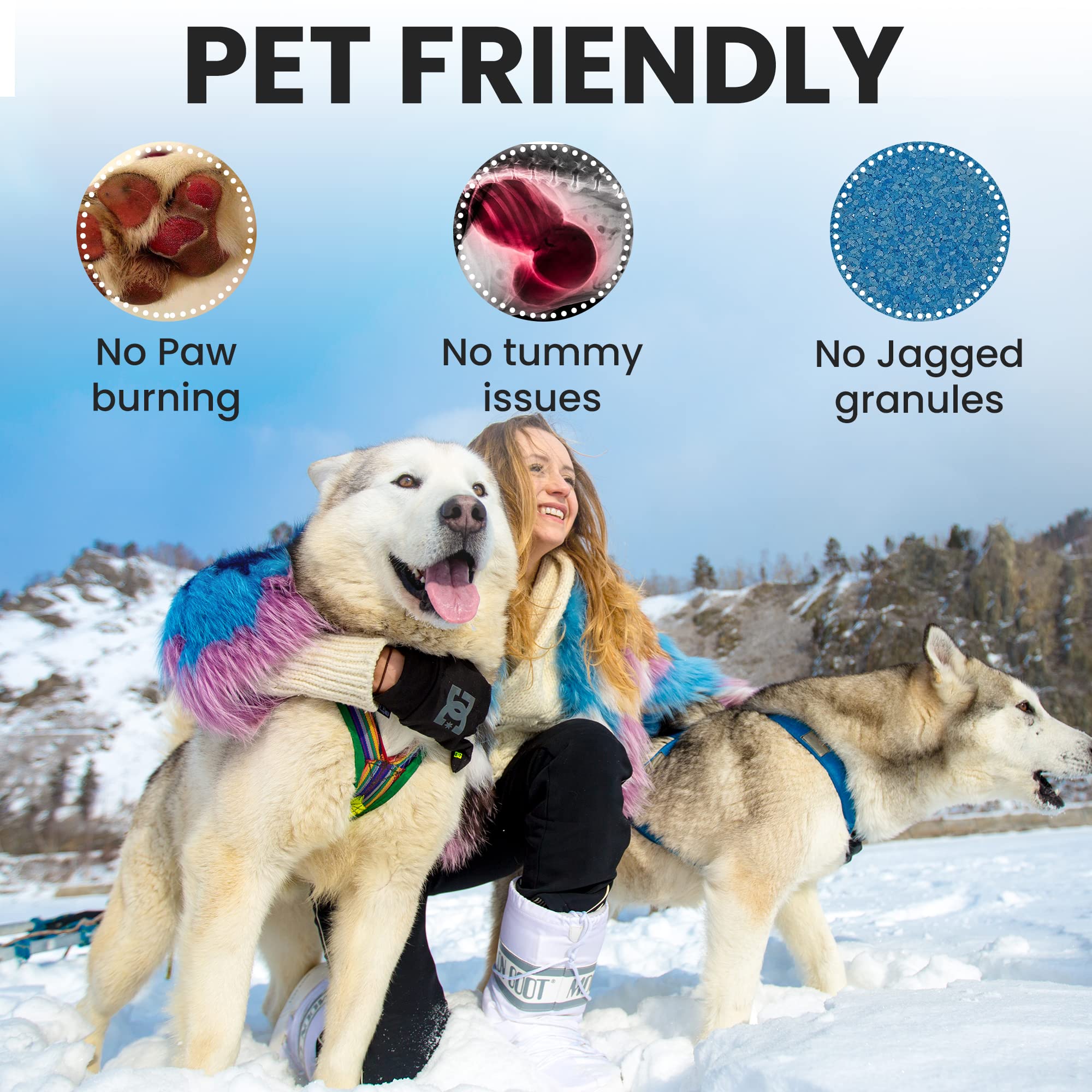 Emperor Blue Ice Melt. Environmentally Friendly Ice Melter and Pet Safe Ice Melt Effective to temperatures of -15 Degrees Fahrenheit. Comes in a 50lb Bag (1)