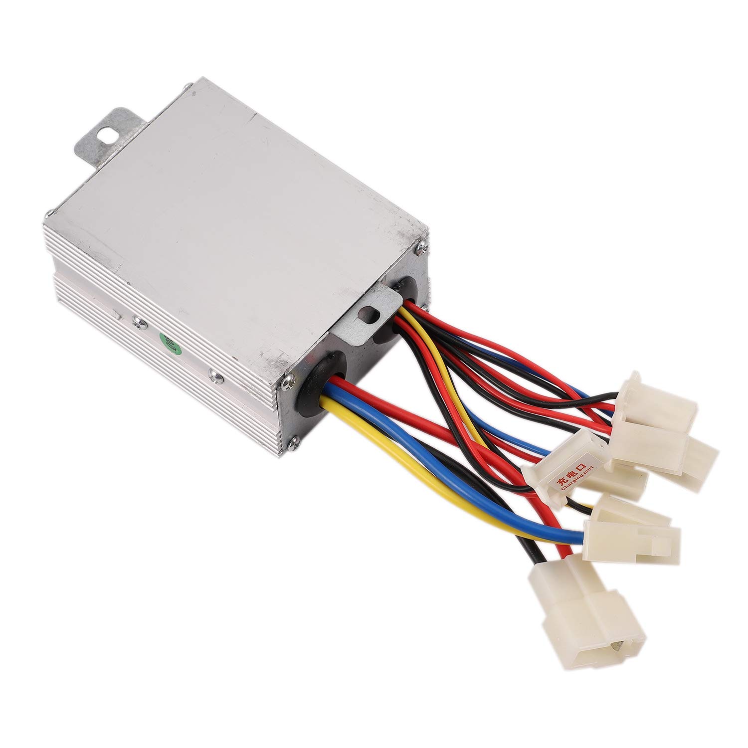 Cusstally 24V 500W DC Electric Bike Motor Brushed Controller Box with Brush Controller Long Turn Handlebar for Electric Bicycle Scooter E-Bike Accessory