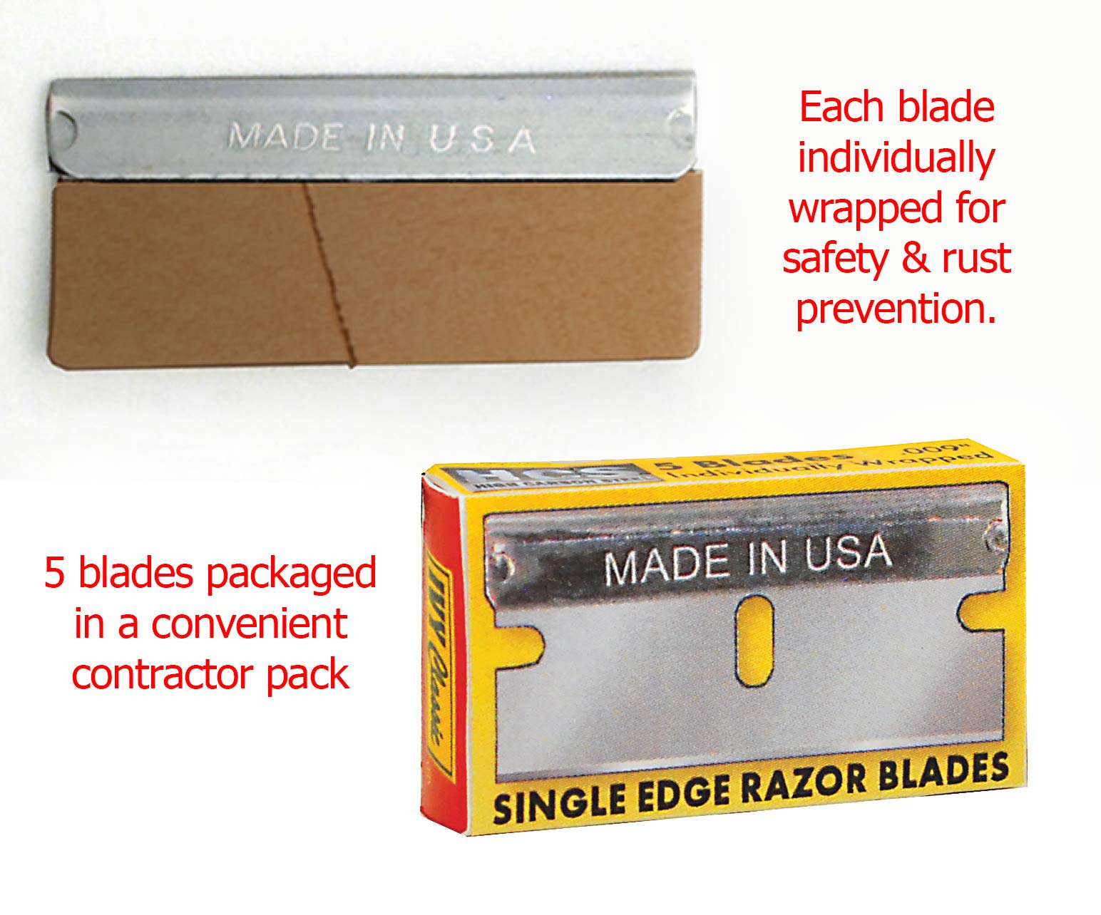 IVY Classic 11156-2: Razor Blade Scraper with 5 Blades, USA, Contains 2 Scrapers + 2 Packs of 5 Blades