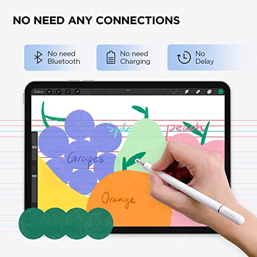 Pen for Tablet, Capacitive Disc Tip Stylus Pencil & Magnetic Cap Compatible with All Touch Screens, Pens for Apple iPad pro/5/6/7/8th/iPhone, Samsung Galaxy Tab A7/S7, Chromebook, Touch Pad (Black)