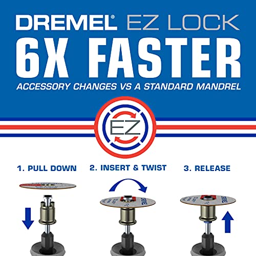 Dremel EZ476 1 1/2-Inch EZ Lock Rotary Tool Cut-Off Wheels For Plastic - 5 pack
