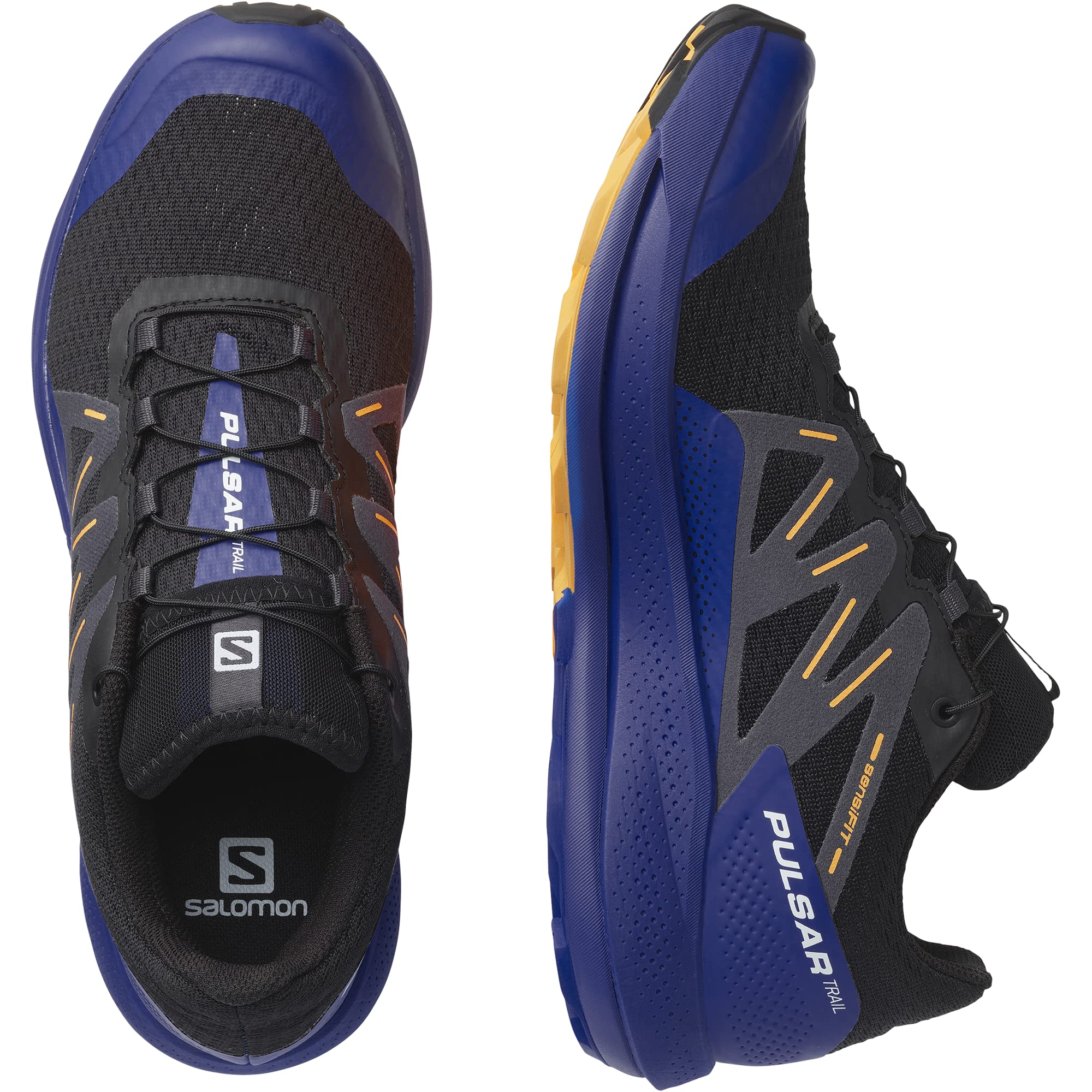Salomon Pulsar Trail Black/Clematis Blue/Blazing Orange 9.5 D (M)