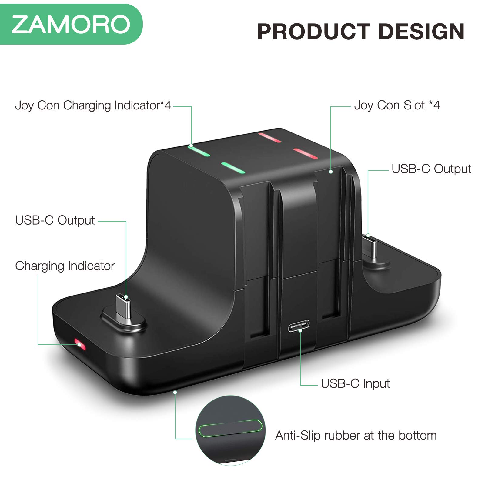 Charging Docking for Switch 6 in 1 Portable Switch Dock Nintendo Switch Charging Dock Switch Docking Set Switch Charger Station Switch Charging Dock Stand