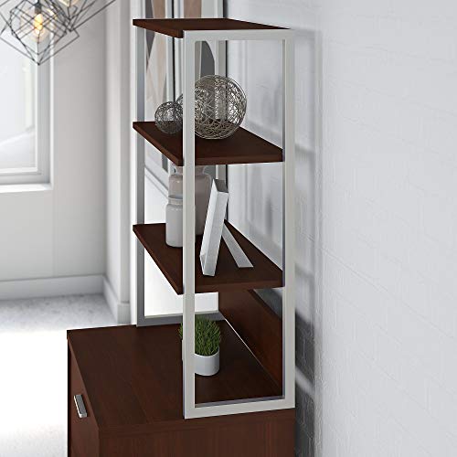 Bush Business Furniture Method 2 Drawer Lateral File Cabinet with Hutch, Century Walnut