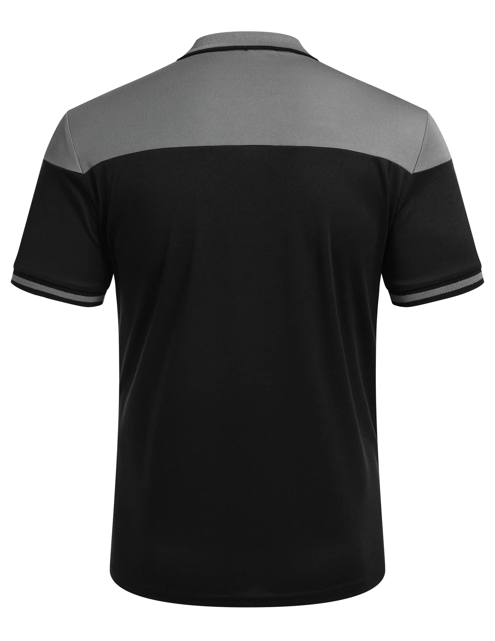 COOFANDY Men's Short Sleeve Polo Shirts Casual Slim Fit Basic Designed Shirts Pat 1 X-Large