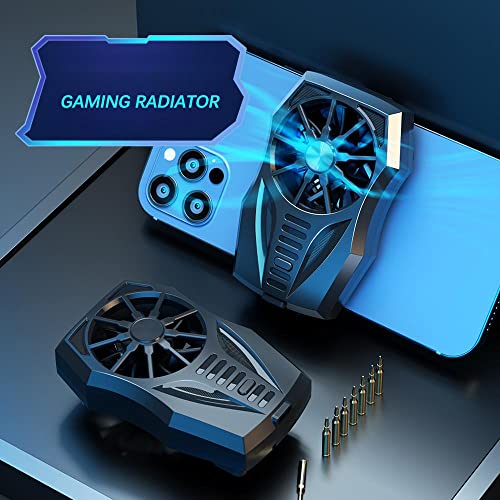 TKYI Phone Cooling Fan, Universal Portable Mobile Phone Radiator 7-Blade Fan Silent for Fast Cooling for 62-92mm Width Mobile Phone