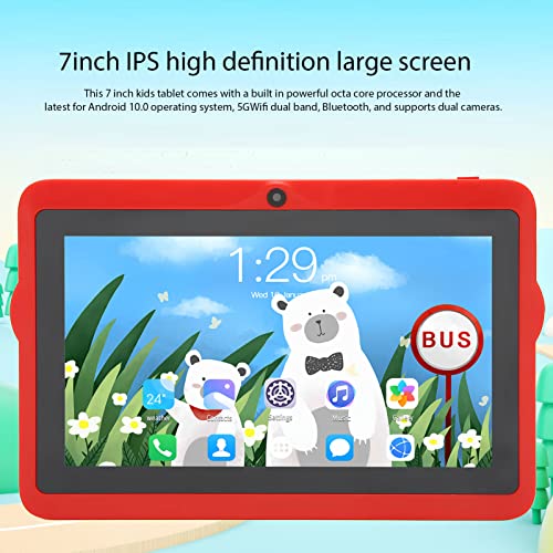 Dpofirs Kids Tablet Gifts, 7in Tablet for Boys Girls, 2GB RAM 32GB ROM Android 11.0 Toddler Tablet with Bluetooth, WiFi, GPS, Dual Camera, Android Tablet PC(Red)