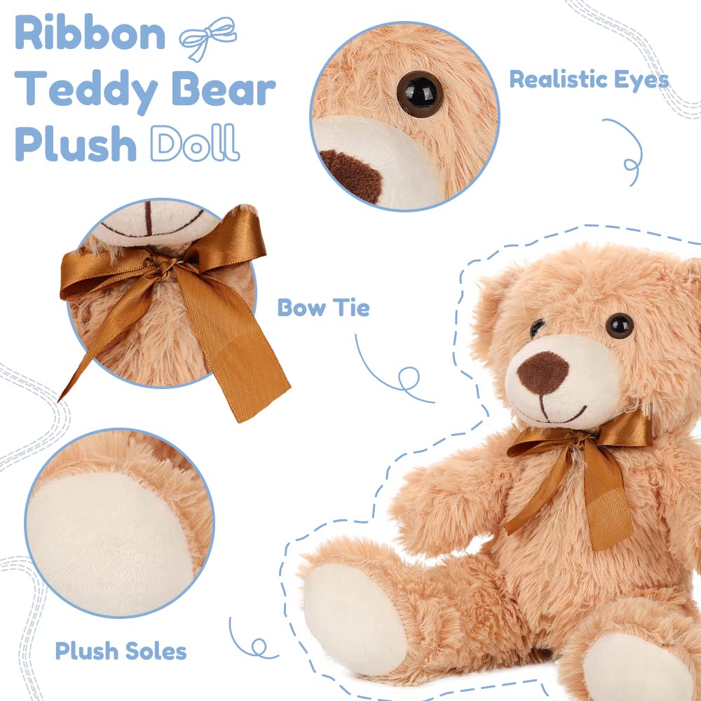 Seyomi Teddy Bears Bulk 3 Packs, Teddy Bear Stuffed Animal Plush Toy, 13.7 Inches Bear Stuffed for Wedding, Christmas, Valentine’s Day, Birthday, Light Brown