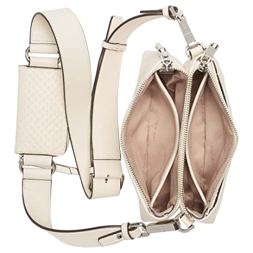 Calvin Klein Chrome Organizational 2 in 1 Top Zip Crossbody
