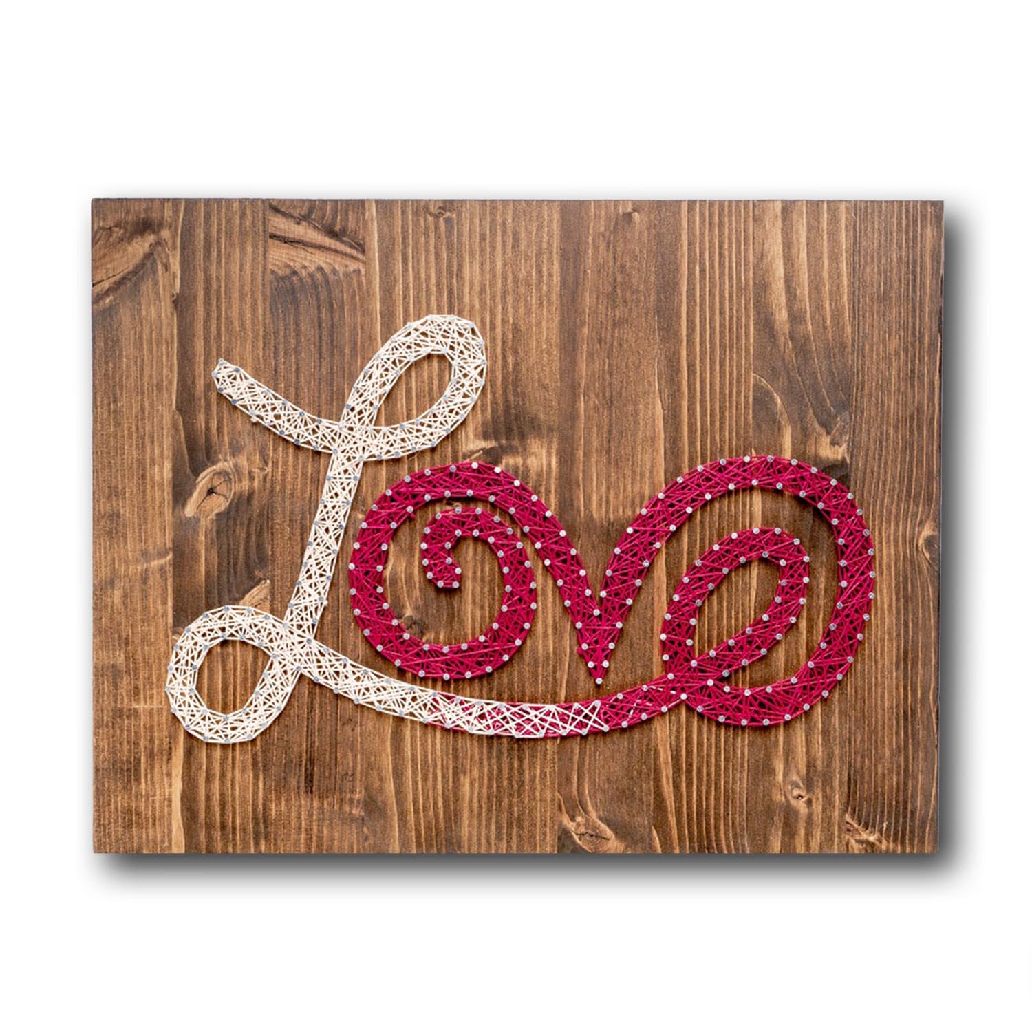 String of the Art Love String Art Kit, American Made Crafting Supplies, DIY Craft Kit for Adults, Beginner to Advanced Crafters