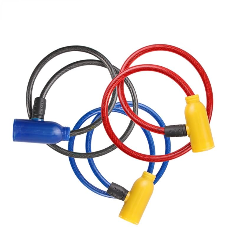 Bike Lock Cable Locks, Safety Wire Locks for Bicycles, Electric Scooters, Anti-Theft Safety Bicycle Locks Bicycle Lock (Color : Red)