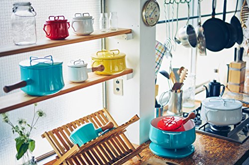 DANSK 833297 Koben Style Double Handed Pot, 7.1 inches (18 cm), 2.2 L., Induction Compatible, Turquoise/Teal, Oven Safe, Enameled