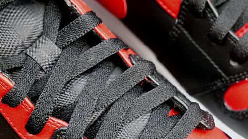 Proof Culture | Compatible with Jordan 1-8 Laces | Premium Flat Black Cotton Shoe Laces Replacement for Jordan Laces and Air Force Laces (Black, 54")