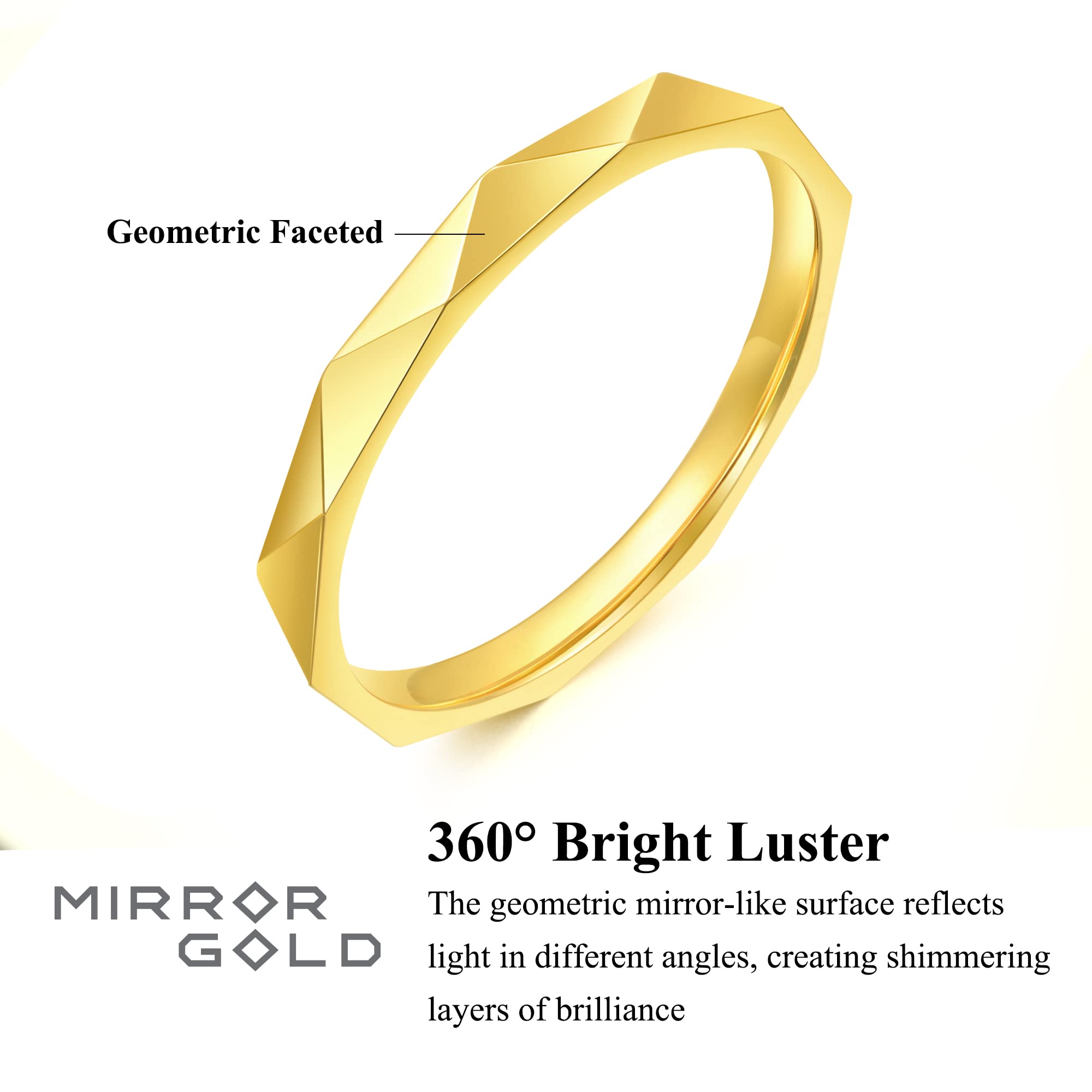 Chow Sang Sang Dazzling Mirror Gold 999.9 24K Solid Gold Price-by-Weight Gold Simple Decagon with Triangular Pattern Stackable Slip-On Bangle for Women 93421K (Approx. 2.34tael (~87.58g), 8 (Wrist Size:15-16 CM))