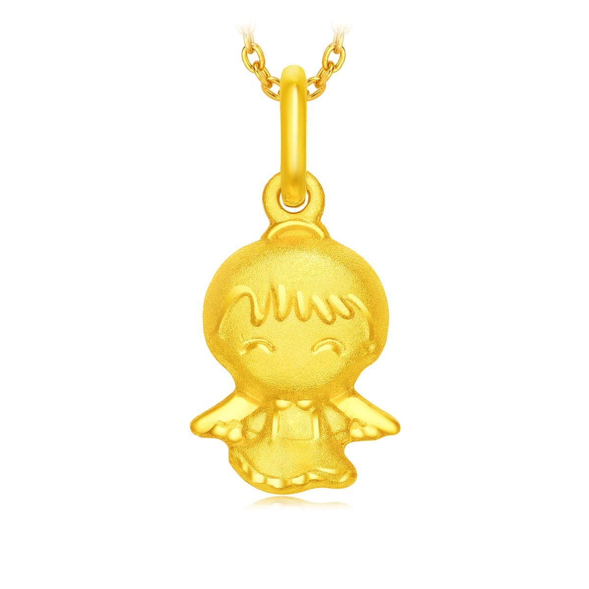 CHOW TAI FOOK 999 24K Pure Gold Pendant From Bao Bao Family Collection - Mini Size (Rich)