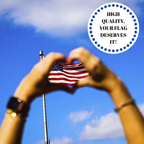 Flag Clips for Rope 4-Pack - Durable 3.2β Bronze Brass Snap Clip with Swivel Eyelet - Best for Flag Poles with Halyard Rope - 4 PCS Flag Pole Clips by Hieno Supplies