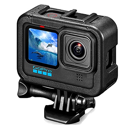 Protective Housing Case for Gopro Hero 9/Hero 10/Hero 11 Black, Housing Frame Case Mount Accessories for Gopro Hero9 Action Camera Accessory Kit with Quick Pull Movable Socket and Screw