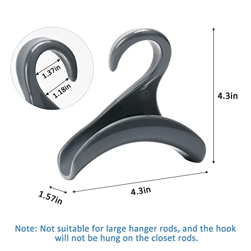 DricRoda Purse Handbag Hanger Hook, Purse Handbag Closet Organizer Storage Hook, Portable Plastic Closet Rod Hanger Rack Holder for Purses Bags Hats Ties Silk Scarves Belts, Space Saving, 6 Pack