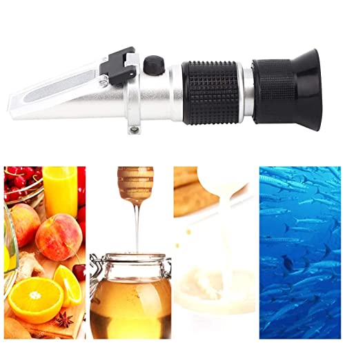 Fafeicy Refractometer Concentration Meter Brix Tester 0-90% for Automatic Temperature Compensation