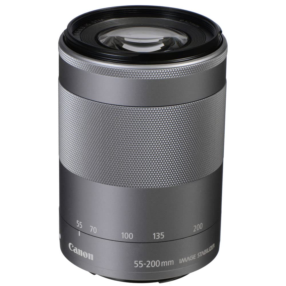 Canon EOS M200 Mirrorless Camera with 15-45mm and 55-200mm Lenses (White) (3700C009) + Filter Kit + 2 x 64GB Card + Charger + 2 x LPE12 Battery + Card Reader + More (Renewed)