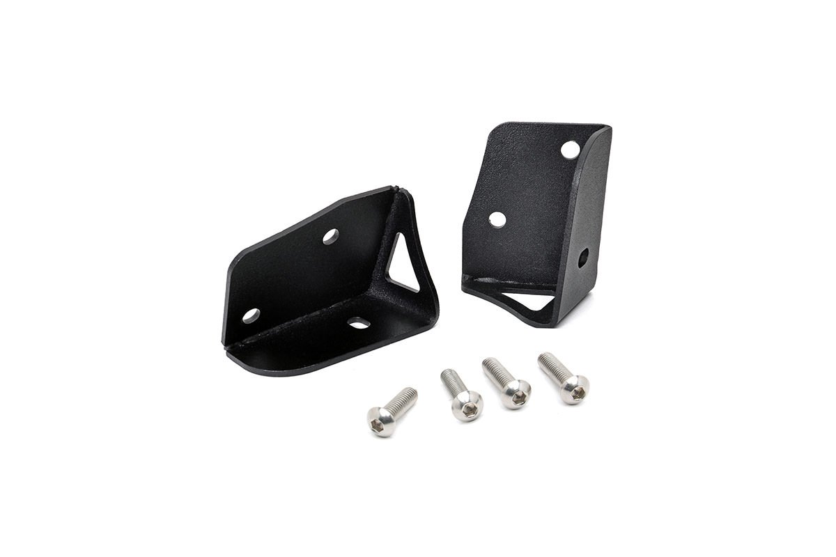 Rough Country Lower Windshield Light Brackets for 07-18 Jeep Wrangler JK - 70044 , Black