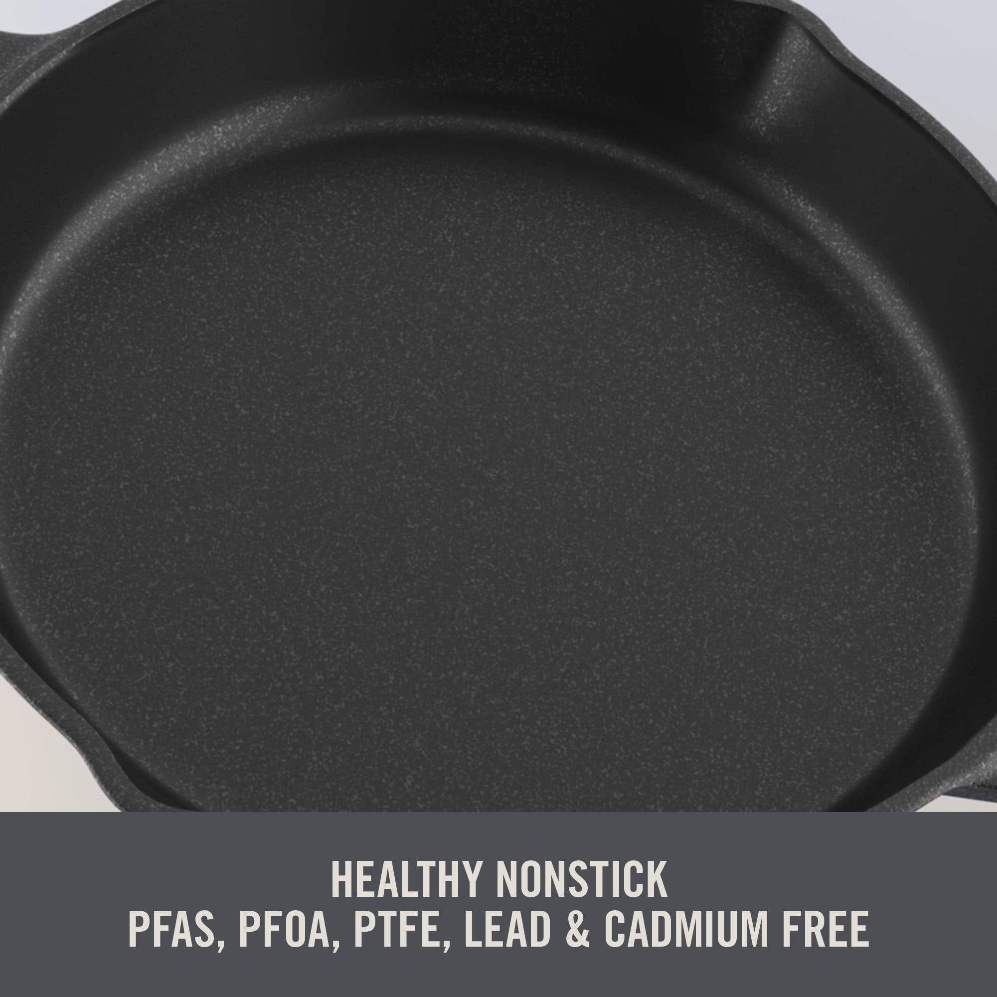 DASH Zakarian by DASH 4.5 Qt Nonstick Cast Iron Dutch Oven, Titanium Ceramic Nonstick Pot with Lid and Handles, Blue