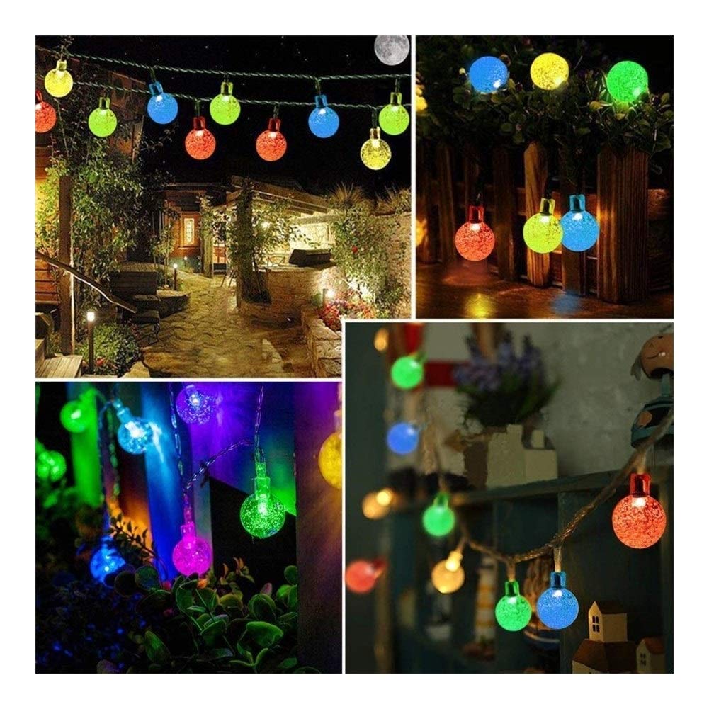 Solar String Lights Solar Fairy Lights Outdoor Waterproof, 50LED Solar Garden Lights, 8 Mode 7M/24Ft Indoor/Outdoor Solar String Lights for Garden Patio Yard Home Christmas Parties Wedding(Multi-Colou