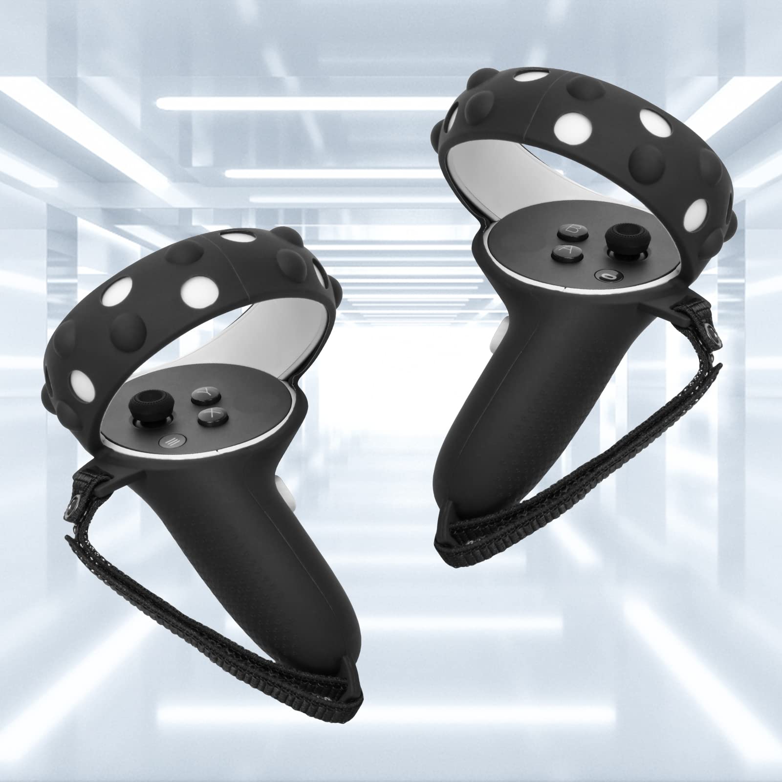 Controller Grips Cover with Face Cover for Meta Oculus Quest 2,Accessories for Oculus Quest 2, VR Silicone Face Cover with Lens Protective Cover, Protect Your VR in All Aspects