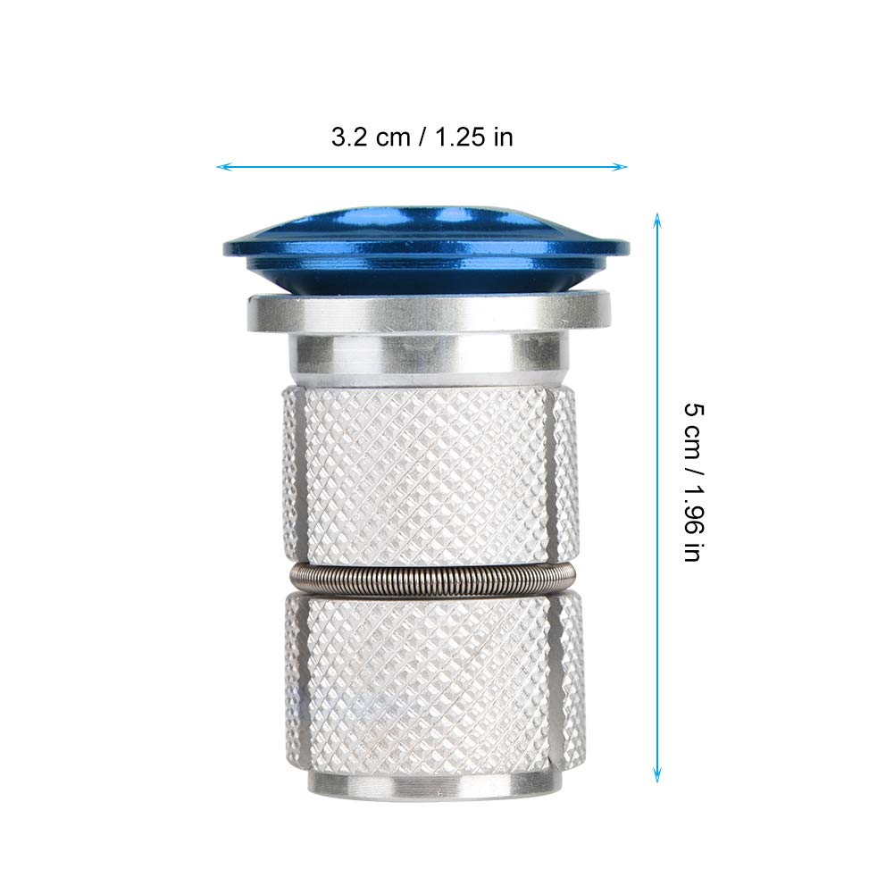 Bike Stem, Durable Aluminum Alloy Headset Top Lightweight Headset Expander Se Bike Headset Expander 1/1.25inch (Blue)