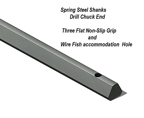 Eagle Tool US EA75072 Flex Shank Installer Drill Bit, Auger Style, Made in The USA, Black, 3/4-Inch by 72-Inch, Black