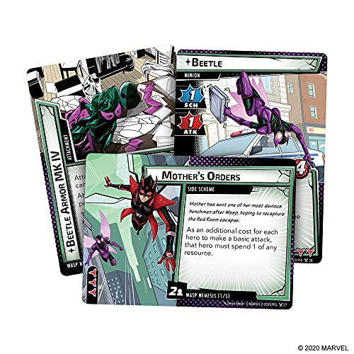 Marvel Champions The Card Game Wasp HERO PACK - Superhero Strategy Game, Cooperative Game for Kids and Adults, Ages 14+, 1-4 Players, 45-90 Minute Playtime, Made by Fantasy Flight Games
