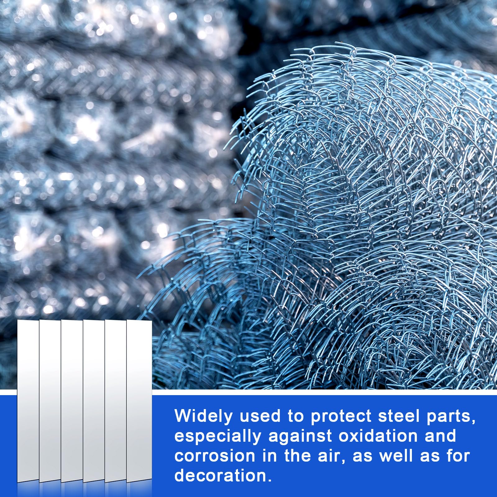 Yaocom 10 Pcs Pure Zinc Anode Sheet (99.995% Pure) for Zinc Plating and Zinc Electroplating, Zinc Electrode Strip 0.04' 'x 1'' x 6'' / 1mm x 25mm x 150mm