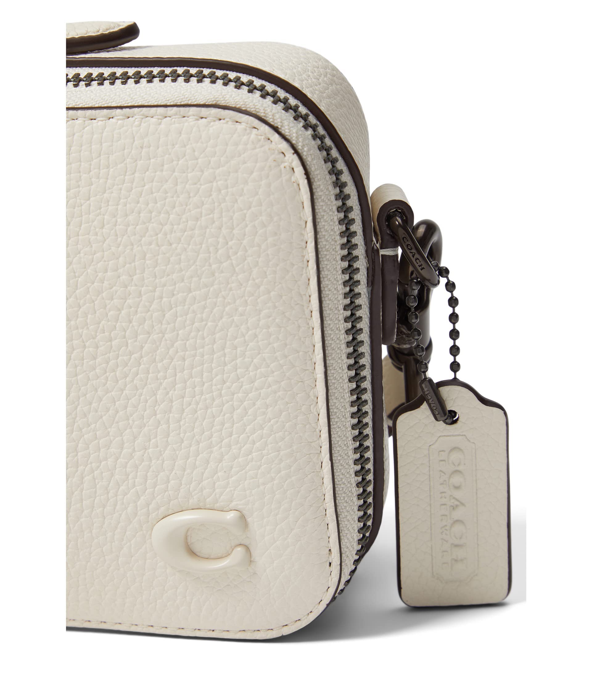 Coach Charter Slim Crossbody in Pebble Leather with Sculpted C Hardware Branding Pool One Size
