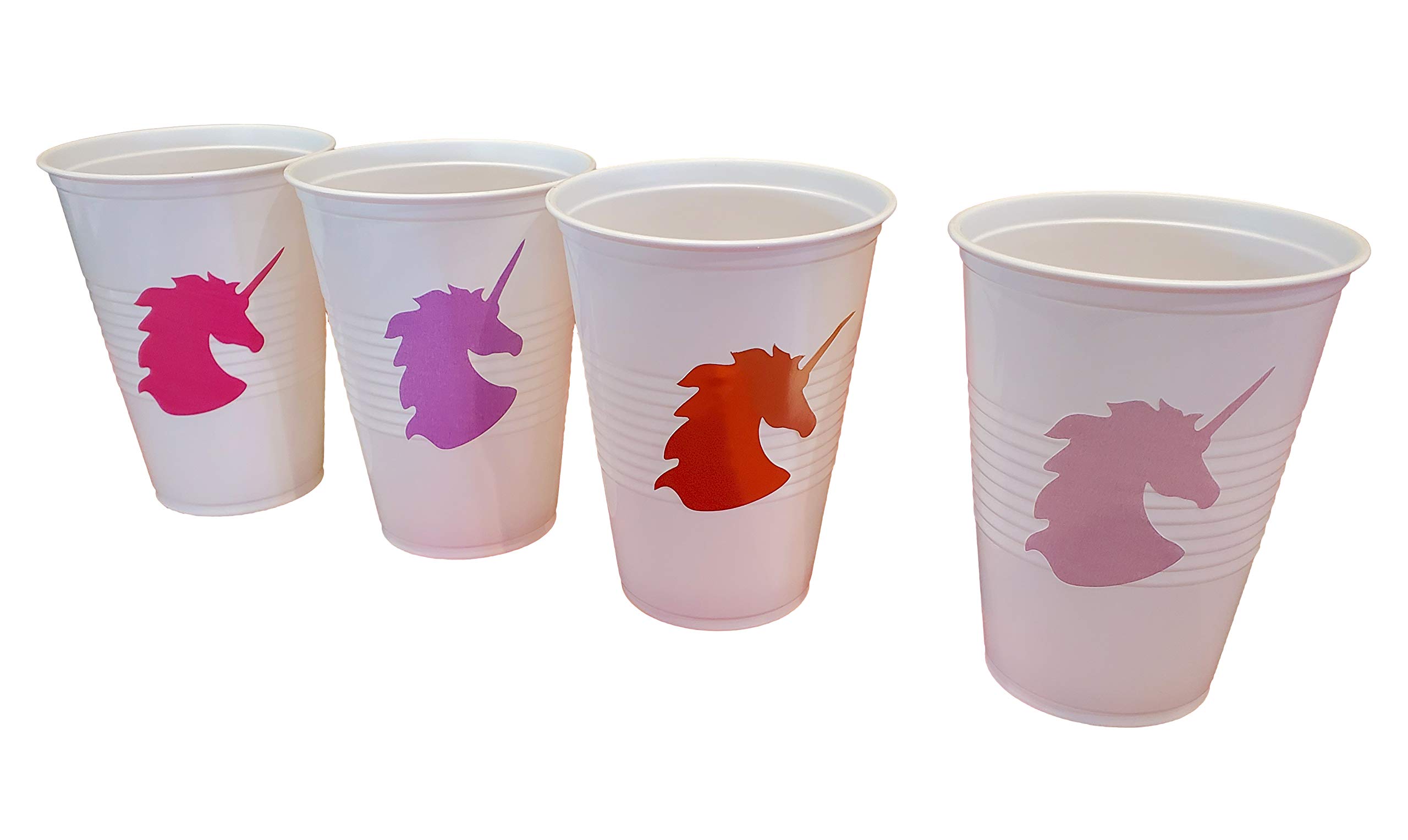 Royal Green Magical Unicorn Birthday Party Stickers for Decoration, Scrapbooking, Arts, and Crafts 2 inch (50mm) in Pink - 40 Pack