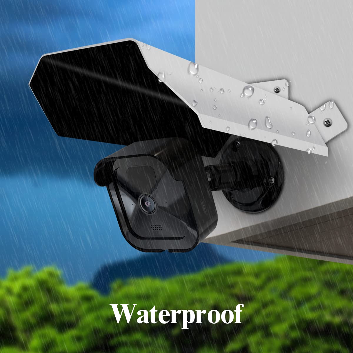 Camera Shelter, Backup Camera Rain Shield, Surveillance Camera Cover, Outdoor Security Camera Cover, Quilted Weather Camera Shield, Security Camera Housing Enclosure, White Metal Camera Shroud