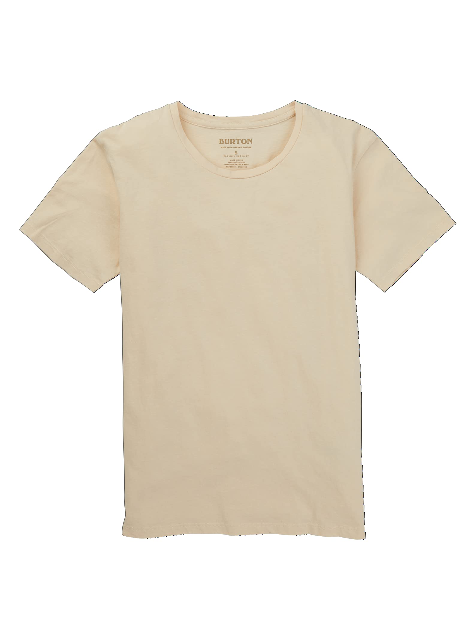 Burton Womens Classic Short Sleeve, Creme Brulee, XX-Large