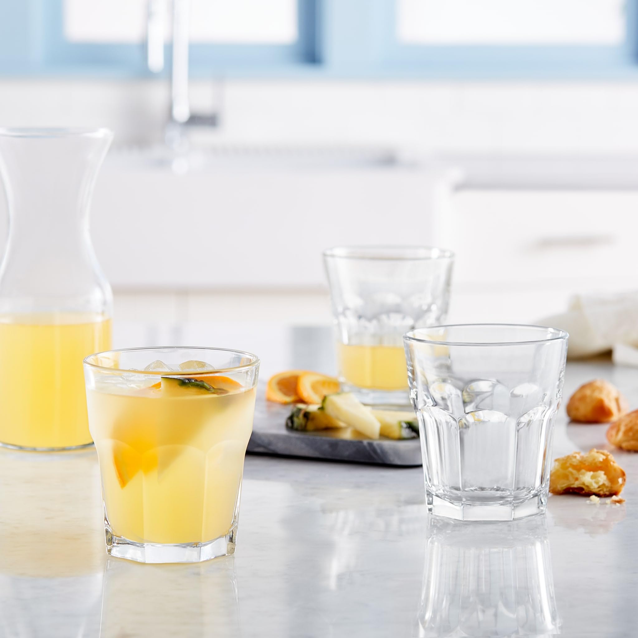 Libbey Gibraltar Rocks Glasses Set, Iconic Glassware Drinking Glasses Set of 12, Stunning, Heavy Duty, Dishwasher Safe Glasses for Everyday Use