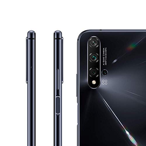 Huawei Nova 5T (128GB, 6GB) 6.26" LCD, Kirin 980, 48MP Quad Camera, 22.5W Fast Charge, Dual SIM GSM Unlocked Global 4G LTE International Model YAL-L21 (Black)