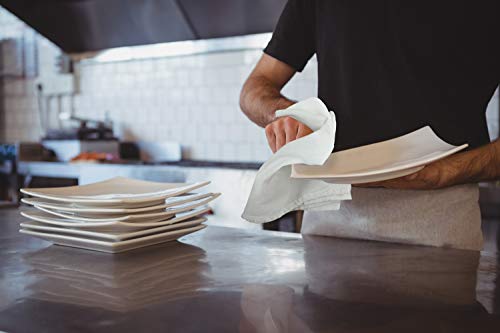 Royale Linens Flour Sack Dish Towels - 28" X 28" Kitchen Towel - Super Absorbent White Flour Sack -100% Ring Spun Cotton -Tea Towels - For Embroidery, Cloth Diapers, Cheese Strainers -(12 Pack, White)