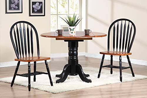 Sunset Trading Arrowback Dining Chair, 38", Antique Black/Cherry