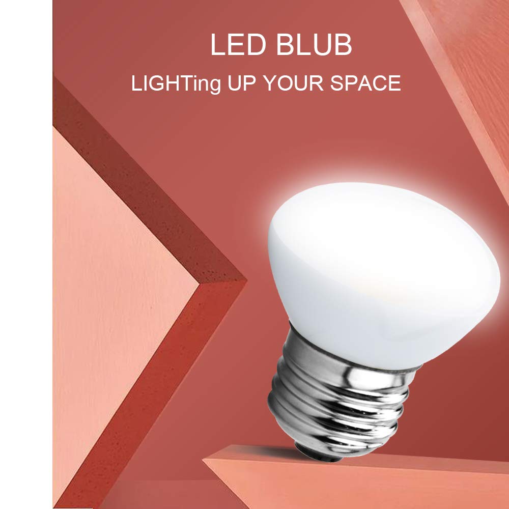 Bonlux E26 R14 Mini-Reflector Floodlight, 4W R14 Short Neck LED Bulb R14 40 Watt LED Spot Light Replacement, Daylight 6000K, 3-Pack