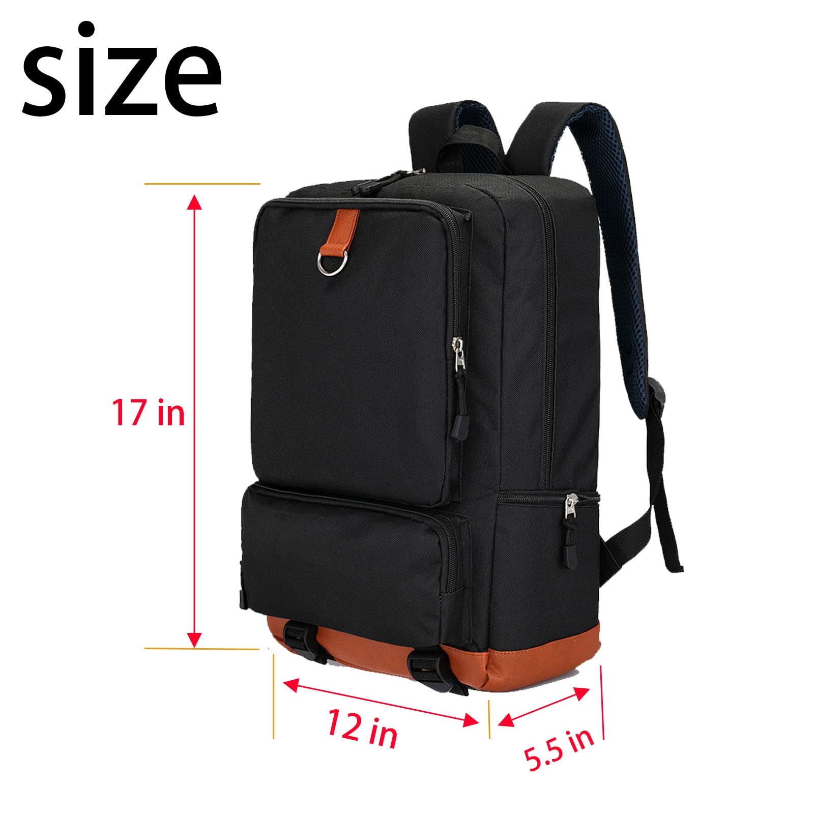 CYOIDAI PRZPRN Anime One iece Backpack Straw Hat Crew Bag Necklace Set for Men Women Canvas L-B