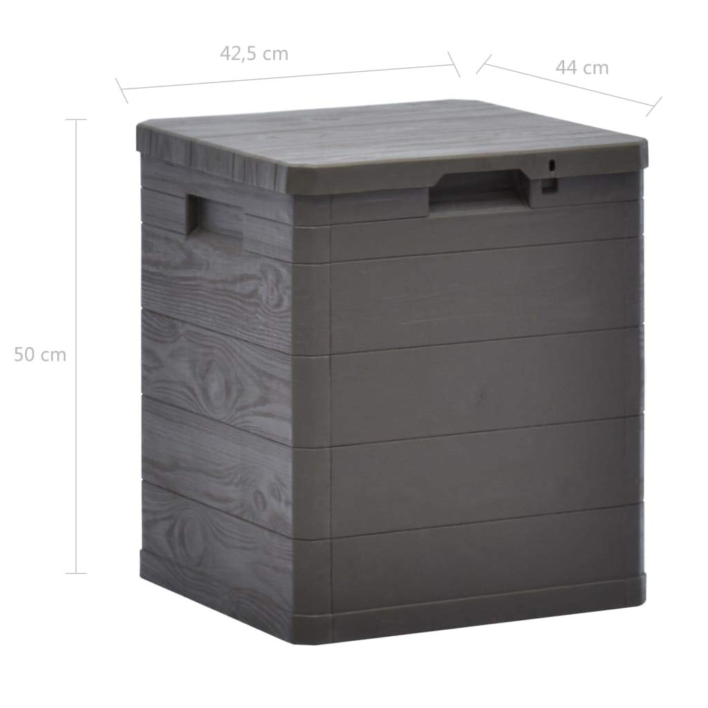 FAMIROSA Garden Storage Deck Box,Outdoor Plastic Lockable Garden Container Cabinet Toolbox for Patio, Lawn, Poolside, Backyard Outdoor 16.7"x17.3"x19.7"(23.8 Gal)