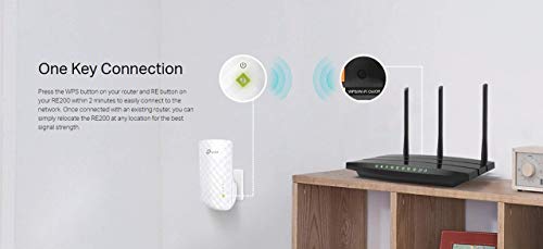TP-Link AC750 Wifi Range Extender | Up to 750Mbps | Dual Band WiFi Extender, Repeater, Wifi Signal Booster, Access Point| Easy Set-Up | Extends Wifi to Smart Home & Alexa Devices (RE200)